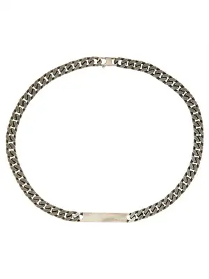 MAISON MARGIELA Logo Chain Necklace - Silver