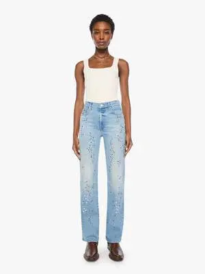 MOTHER The Kick It Shooting Stars Jeans - Light Blue