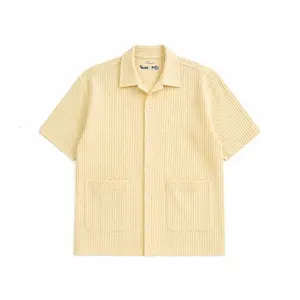 NOEND Textured Convertible Collar Shirt In Sun