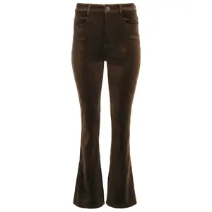 TRAFFIC PEOPLE Corrie's Bravado Cord Velvet Kick Flare Trousers - Brown