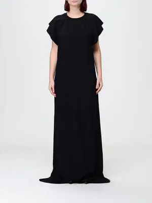 N° 21 Sleeveless Long Crêpe Evening Tunic Gown With Train