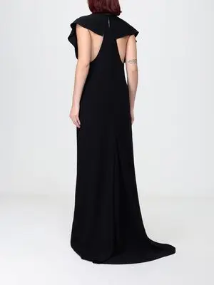 N° 21 Sleeveless Long Crêpe Evening Tunic Gown With Train