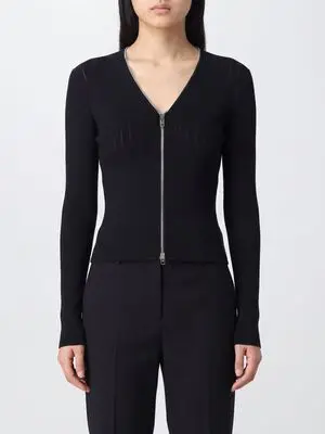 Alexander Wang Zip-up Ribbed Knit Sweater