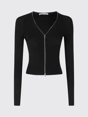 Alexander Wang Zip-up Ribbed Knit Sweater