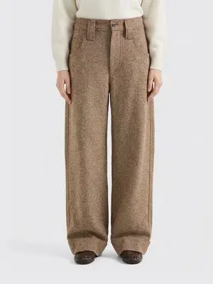 Brunello Cucinelli High-waisted Wide-leg Wool Blend Trousers