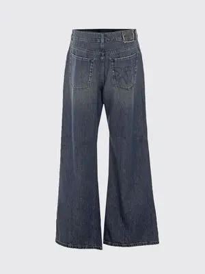 Pinko Wide Leg Jeans With Contrast Lace Detailing