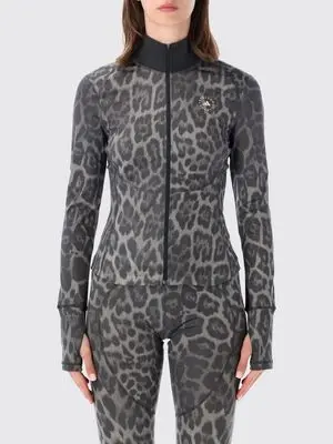 Adidas By Stella McCartney Animalier Print Zip-up Turtleneck Sweatshirt
