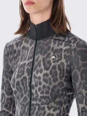 Adidas By Stella McCartney Animalier Print Zip-up Turtleneck Sweatshirt