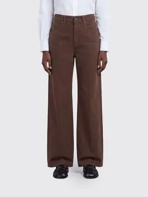 Brunello Cucinelli High-waisted Wide-leg Cotton Trousers With Monili Detail