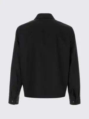 Burberry Wool Shirt Jacket With Zip Closure And Ekd Logo