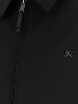 Burberry Wool Shirt Jacket With Zip Closure And Ekd Logo