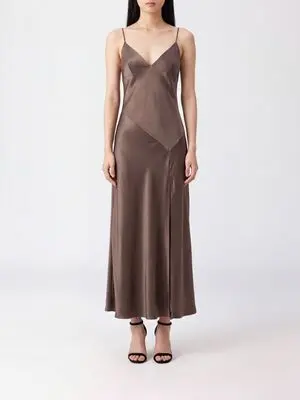 Alberta Ferretti Long Viscose Slip Dress - Grey