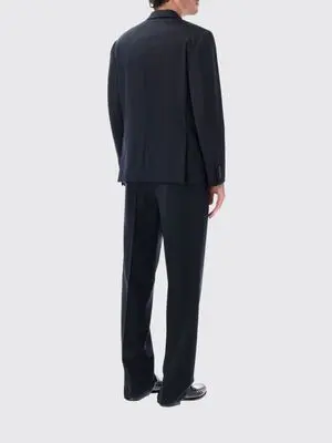 LARDINI Regular Fit Double-breasted Suit In Pure Virgin Wool - Blue