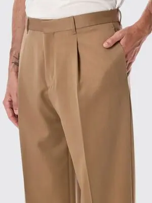 LARDINI Tailored Wide-leg Trousers - Beige