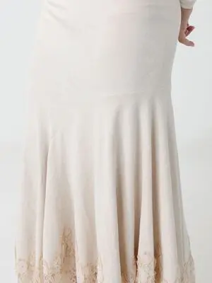 Alberta Ferretti Ruched Lace Trimmed Dress