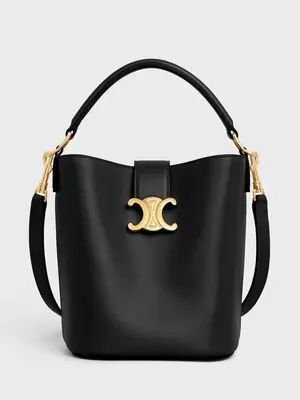 Celine Bucket Bag With Triomphe Clasp - Black