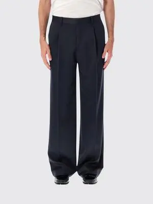 LARDINI Pleated Wide Leg Trousers - Blue