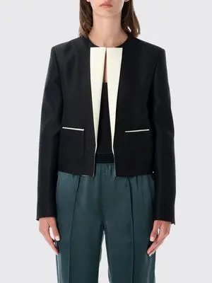 TOM FORD Crew Neck Virgin Wool And Silk Blazer With Patch Pockets