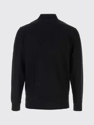 Burberry Ekd Logo Slim Fit Long-sleeved Cotton Polo