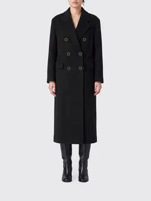 Pinko Double Breasted Coat - Black