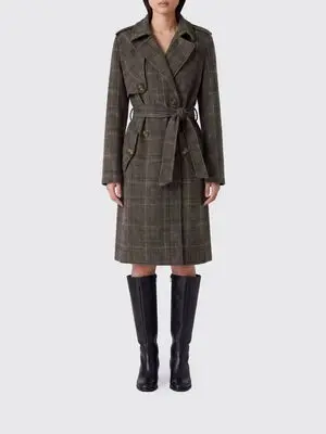 Liu Jo Double Breasted Checked Trench Coat