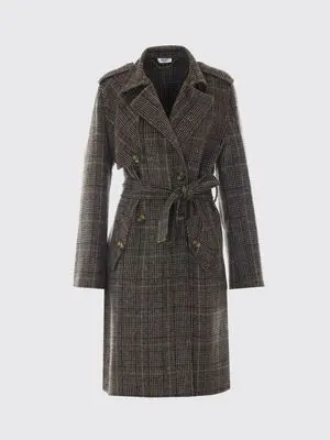 Liu Jo Double Breasted Checked Trench Coat