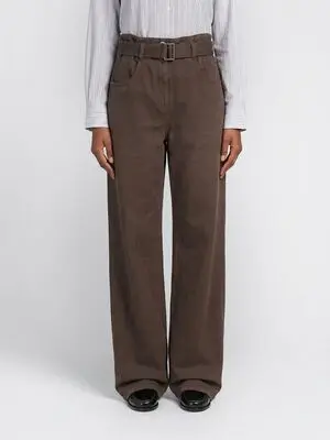 Brunello Cucinelli High-waisted Wide-leg Jeans With Monili Embellishment