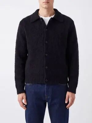 Dries Van Noten Polo-style Alpaca And Merino Wool Blend Cardigan