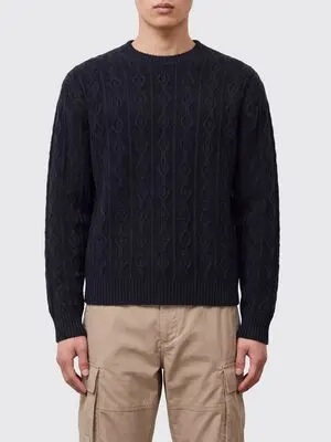 THE ROW Crewneck Pure Cashmere Jumper With Ribbed Trims - Navy