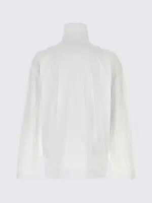 Dries Van Noten High-neck Cotton Shirt With Dropped Shoulders