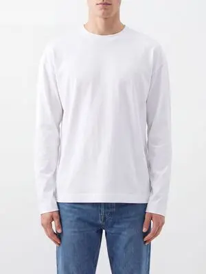 Dries Van Noten Relaxed Fit Long-sleeved Cotton T-shirt - White