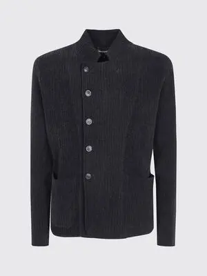 Emporio Armani Slim Fit Pleated Jacket With High Neck