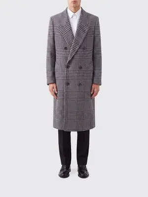 Emporio Armani Double-breasted Checked Overcoat