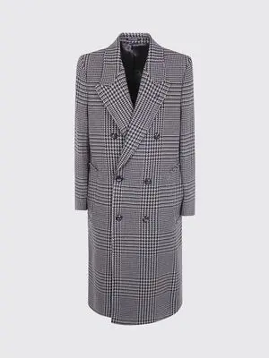 Emporio Armani Double-breasted Checked Overcoat
