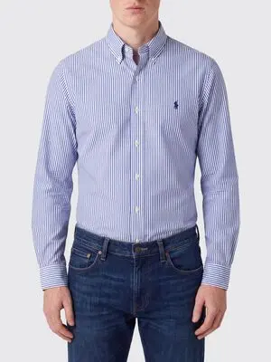 Polo Ralph Lauren Slim Fit Striped Stretch-cotton Shirt With Pony Logo Blue 3