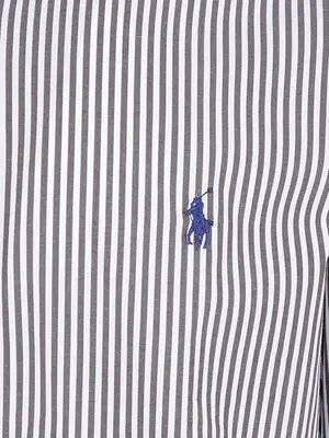Polo Ralph Lauren Slim Fit Striped Stretch-cotton Shirt With Pony Logo - White