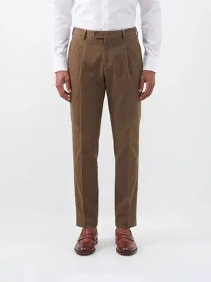 PT TORINO Stretch Cotton Trousers - Beige