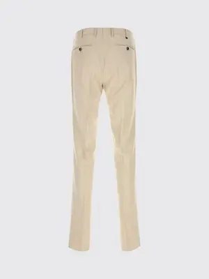 PT TORINO Slim Fit Cotton And Silk Tailored Trousers - Beige