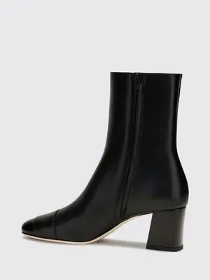Valentino Garavani Leather Ankle Boots With Gold Tone Detailing