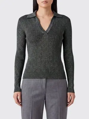 ROBERTO COLLINA Ribbed Knit Polo Shirt - Black
