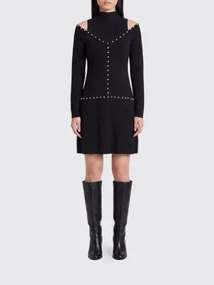 Liu Jo Cut-out Shoulder Knit Mini Dress With Stud Embellishments