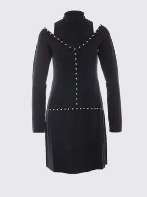 Liu Jo Cut-out Shoulder Knit Mini Dress With Stud Embellishments