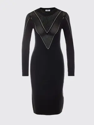 Liu Jo Long-sleeved Openwork Jersey Midi Sheath Dress