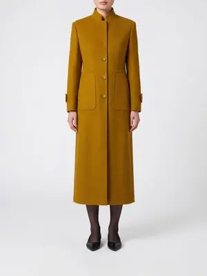 Pinko Single-breasted Long Coat - Green