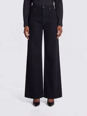 Khaite Dane High-waisted Wide-leg Jeans - Black