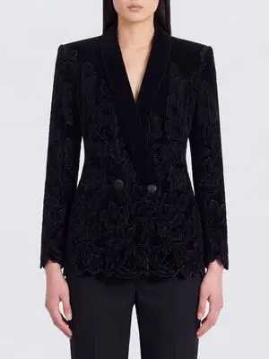 Balmain Embroidered Velvet Blazer