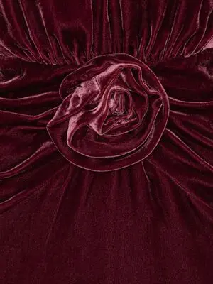 ROTATE BY BIRGER CHRISTENSEN Velvet Rose Detail Mini Dress