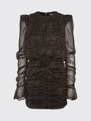 ROTATE BY BIRGER CHRISTENSEN Leopard Print Crêpe Mini Dress