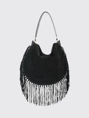 Isabel Marant Étoile Isabel Marant Suede Shoulder Bag With Fringe Black
