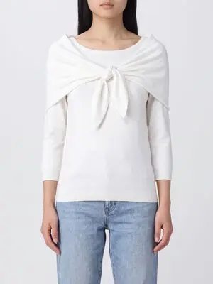 Max Mara Max Mara Knotted Shawl Sweater White